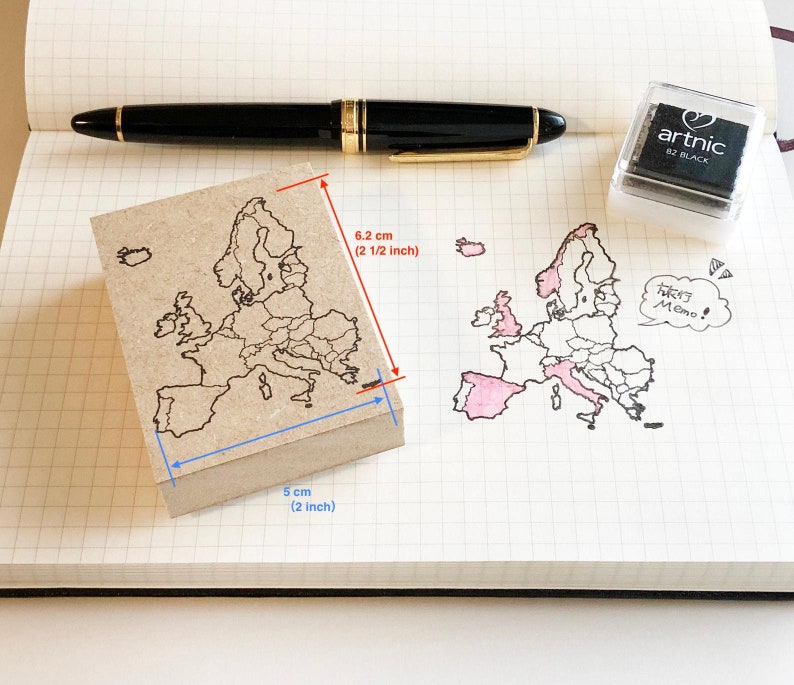 Europe map stamp EU stamp Travel stamp World map Planner | Etsy