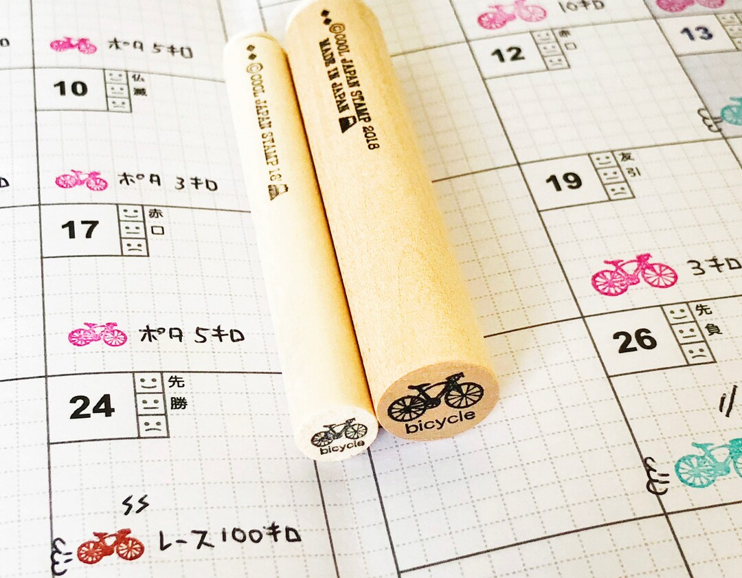 Planner Stamps,cycling, Bicycle, Road Bike Stamp, Hobonichi Stamp, Erin ...