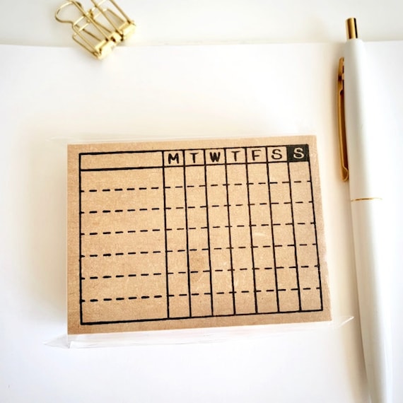Habit Tracker Habit Stamp Planner Stamps Weekly Stamps | Etsy