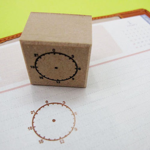 Planner Stamps 24hours Clock Stamp Clock Motif Time | Etsy