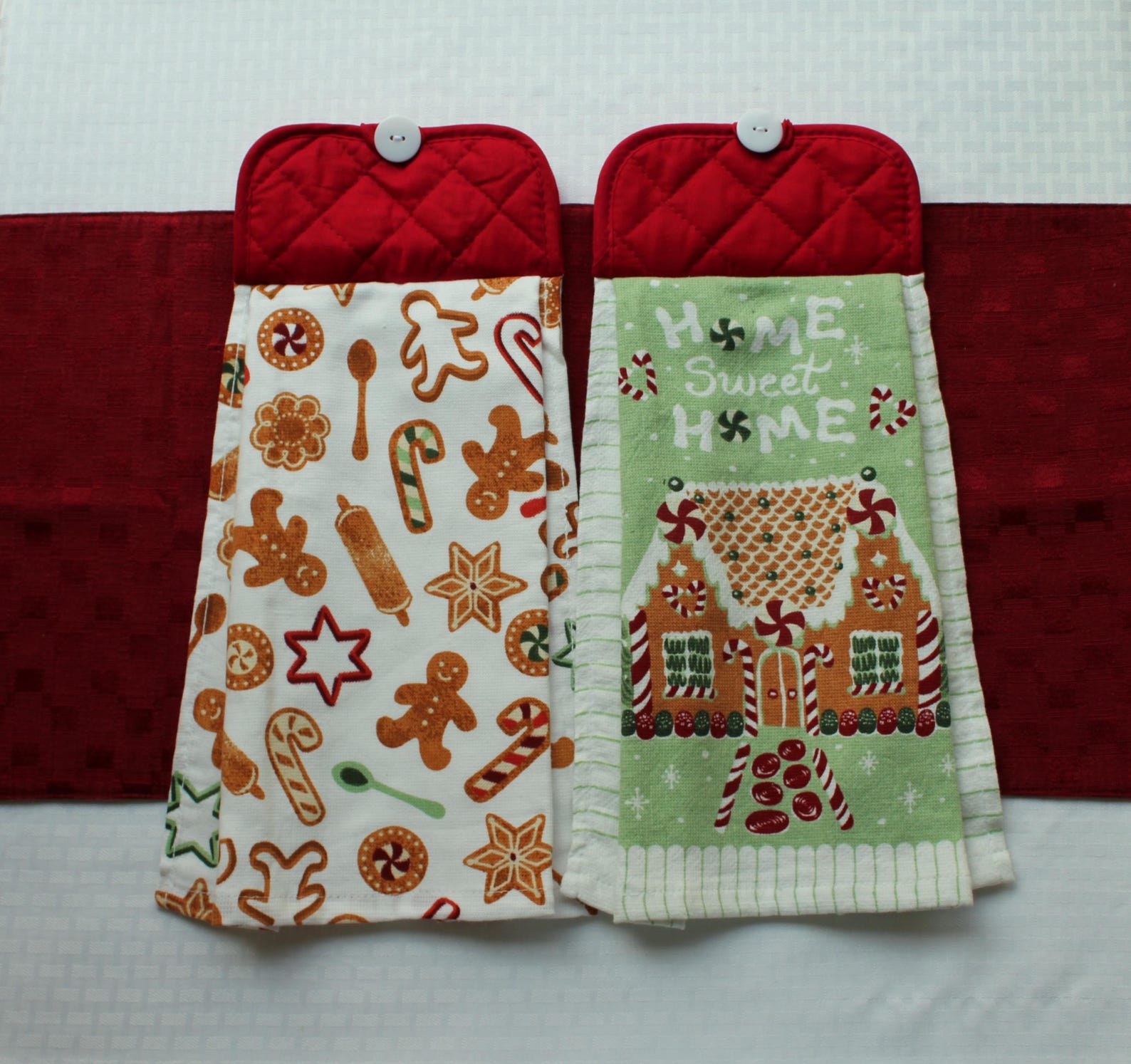 Gingerbread House Hanging Kitchen Towels, Double-sided Hand Towel, Oven ...