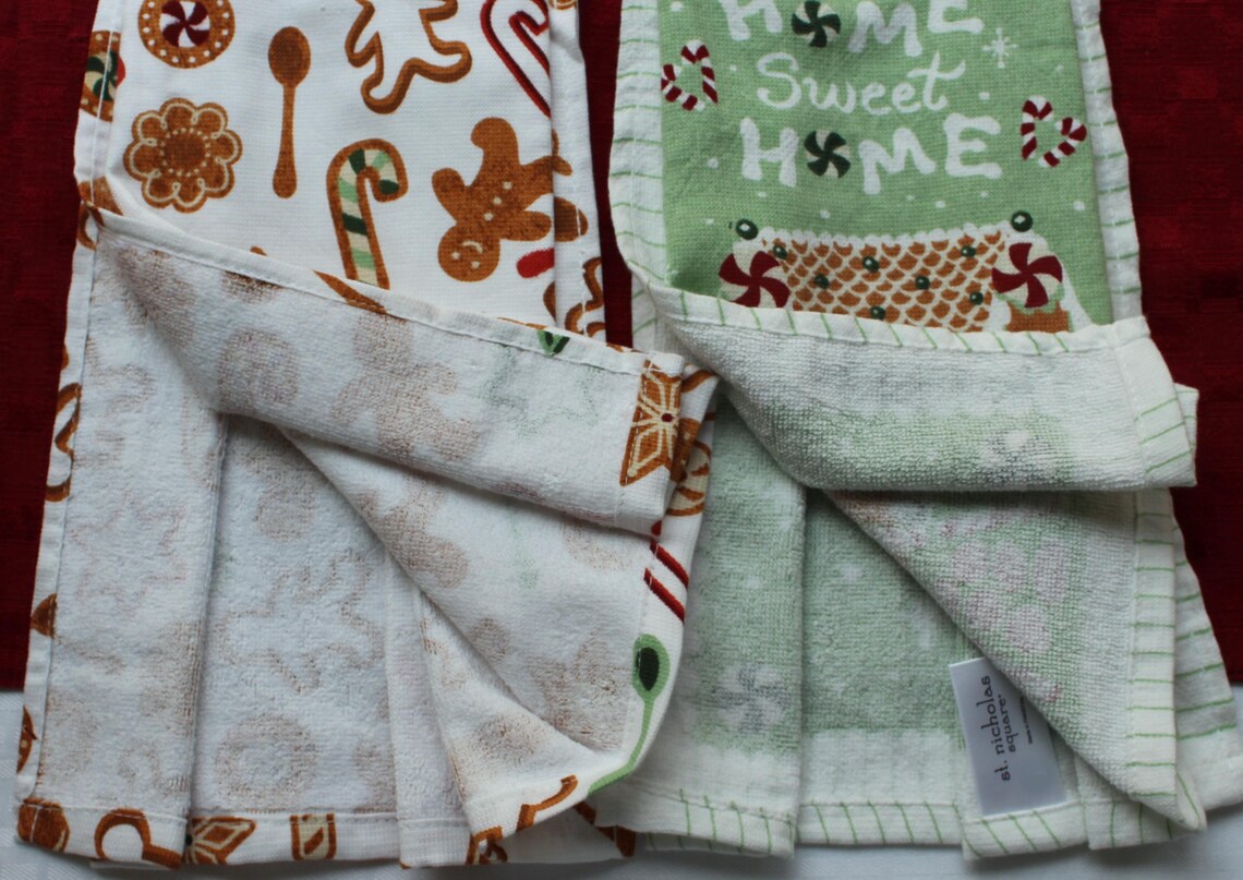 Gingerbread House Hanging Kitchen Towels, Double-sided Hand Towel, Oven ...