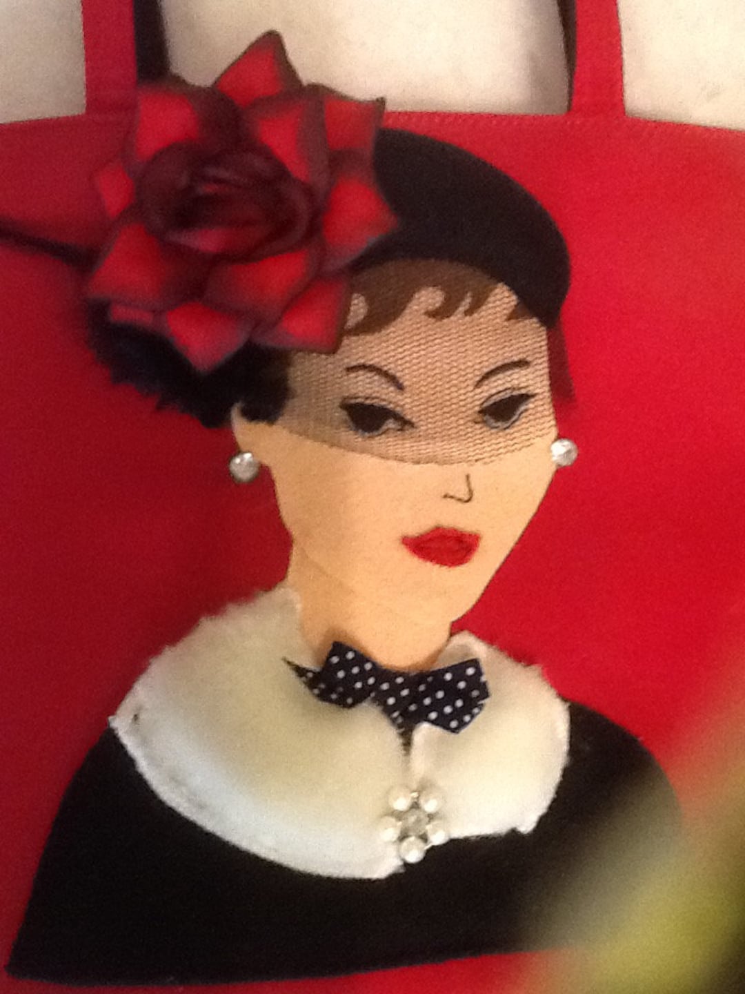 Red Unique Handbag With Face - Etsy