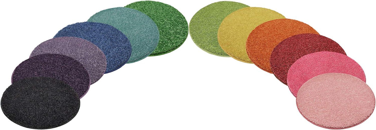 Rainbow Rug Circle Seats - Kids Colorful Floor Mats, 18" Round - Etsy