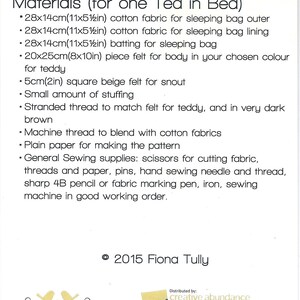 Ted in Bed by Two Brown Birds Felt Soft Toy Sewing PATTERN - Etsy Australia