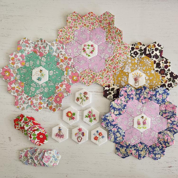 Lilabelle Lane Creations - My Garden EPP Quilt - Embroideries WHITE - Etsy