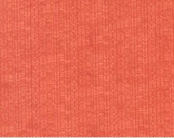 Coral Tonal Blender Fabric, Moda 30707 21, Nutmeg Persimmon Geometric Stripe Fabric, Cotton ...