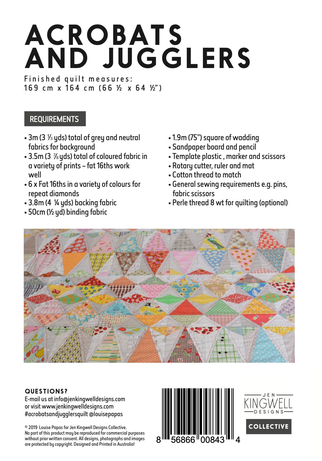 Louise Papas Quilt Pattern Acrobats and Jugglers From Jen Kingwell ...