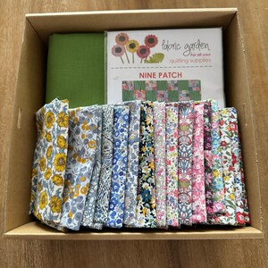 Nine Patch Quilt Kit Featuring Linen and Liberty - Etsy