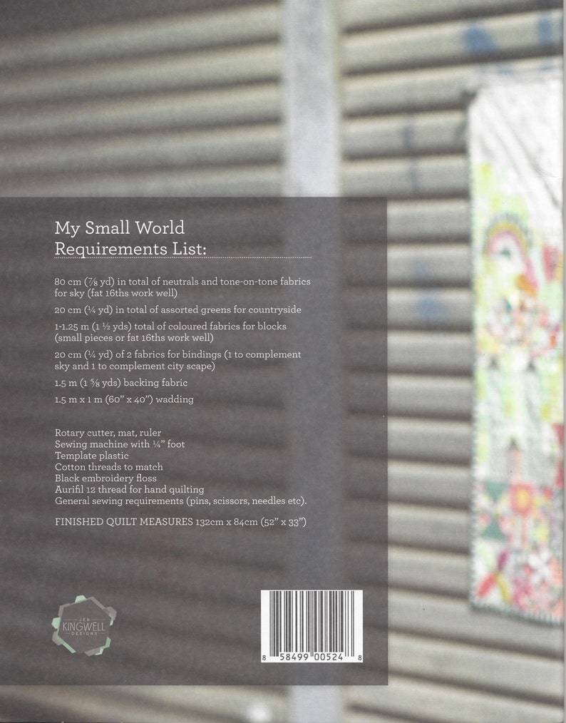 Jen Kingwell Designs My Small World Quilt Pattern Booklet Scrap Quilt ...