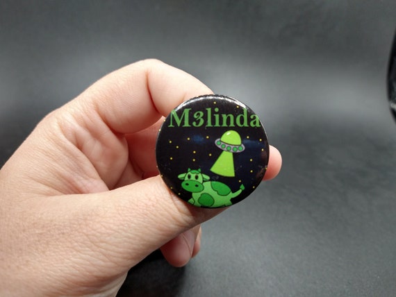Cryptid Cutie Critters Alien Cow Button Pin - Etsy