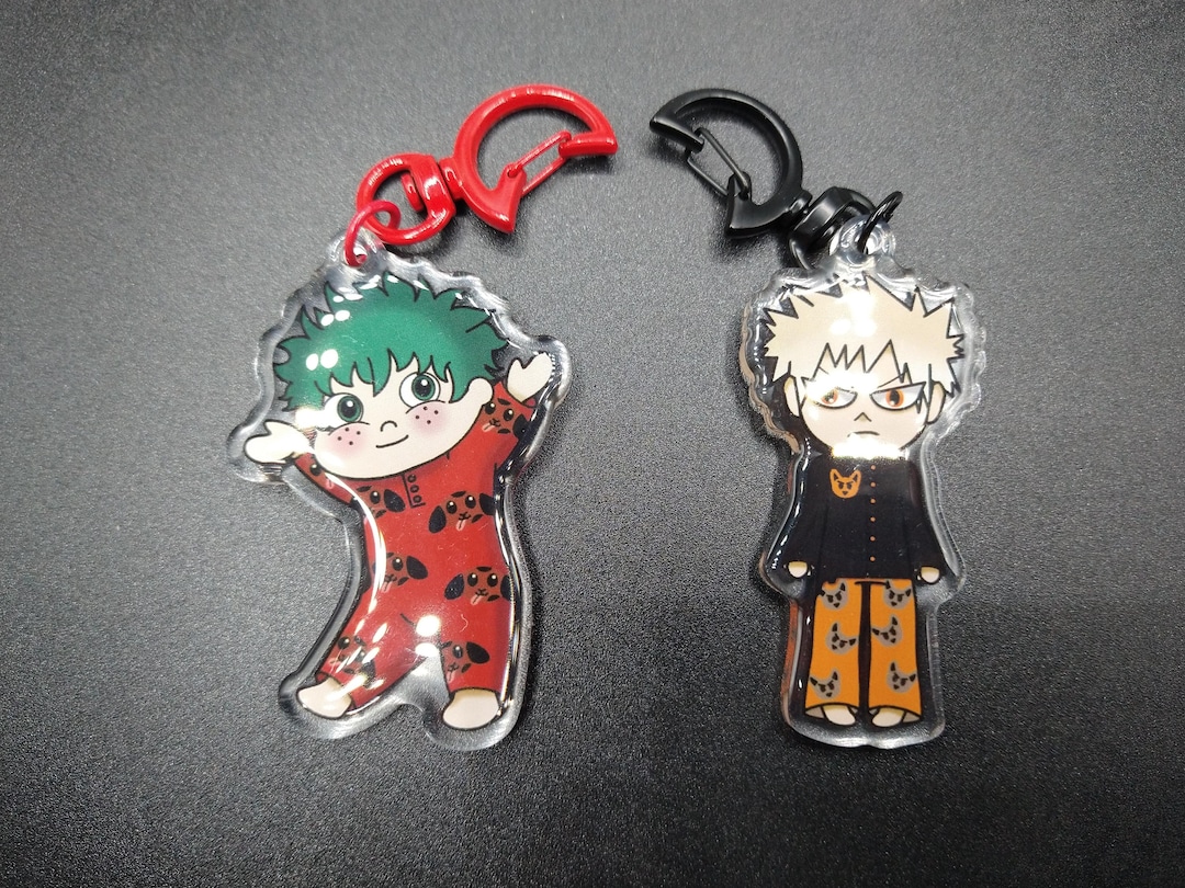 MHA, Bakugo and Deku in Pajamas, 2.5" Acrylic Keychains - Etsy