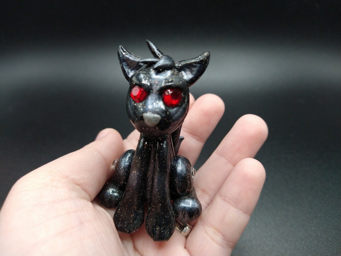 Polymer clay wolf sculptures dream and nightmare | Etsy