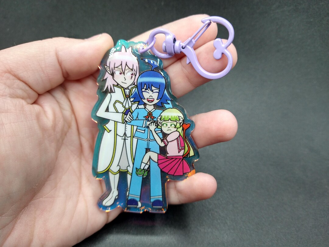 Mairimashita Iruma Kun 3" Double Sided Holographic Acrylic Keychain ...