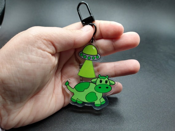 Cryptid Cutie Critter Alien Cow Acrylic Keychain - Etsy
