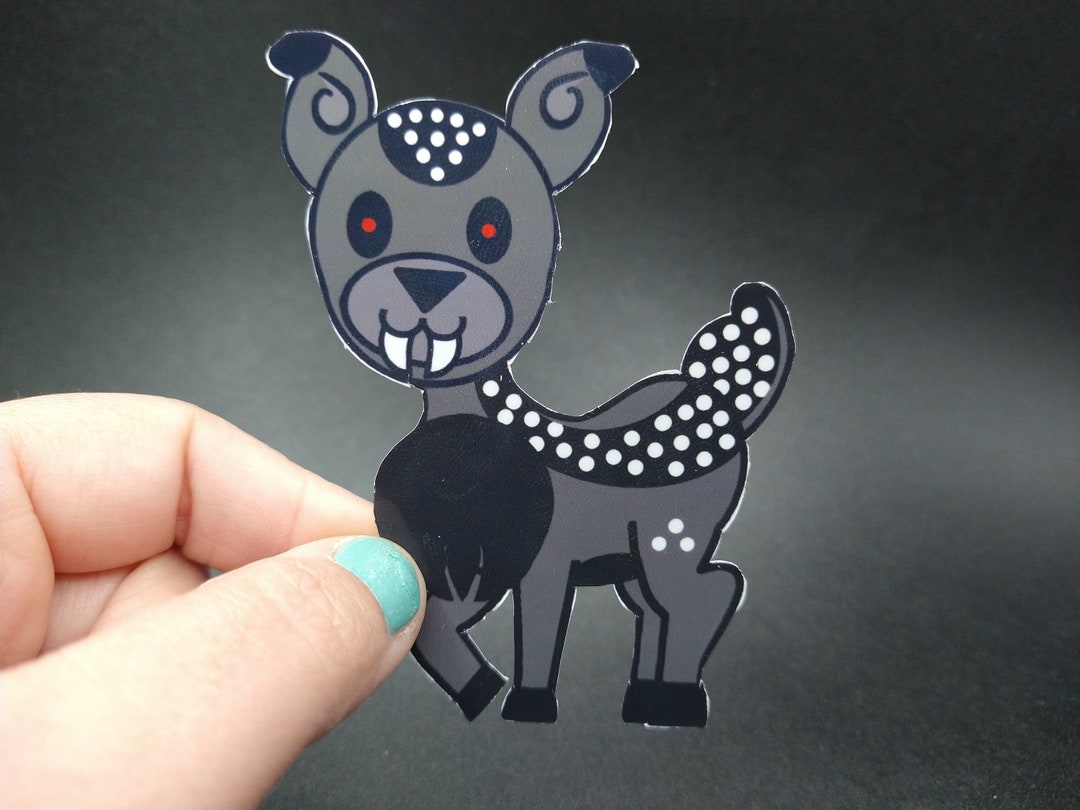 Cryptid Cutie Critters Vampire Deer Vinyl Sticker - Etsy