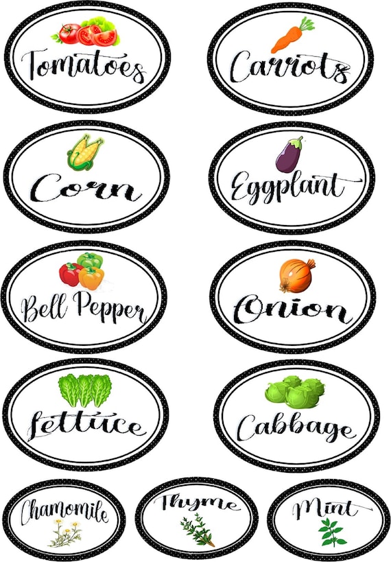 Spring Garden Markers DIY Printable Fall Plant Marker - Etsy