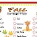 Fall Nature Scavenger Hunt, Outdoor Games (printable) - Etsy