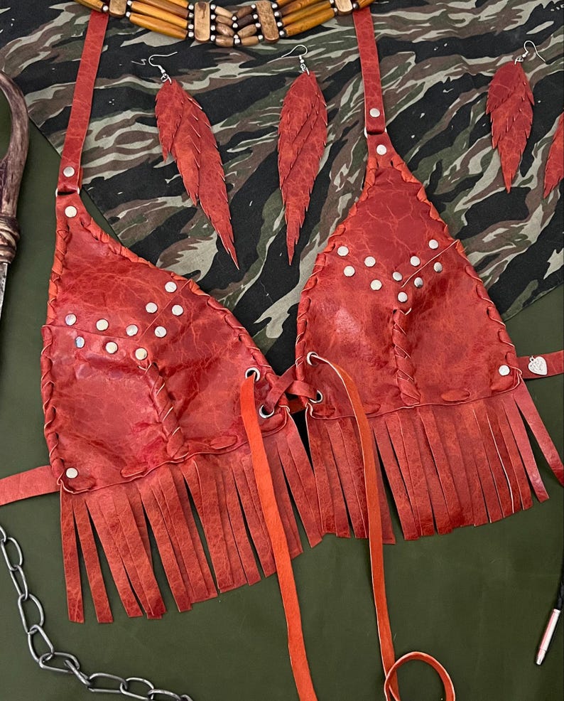Burnt Sienna Fringe Bralette - Etsy