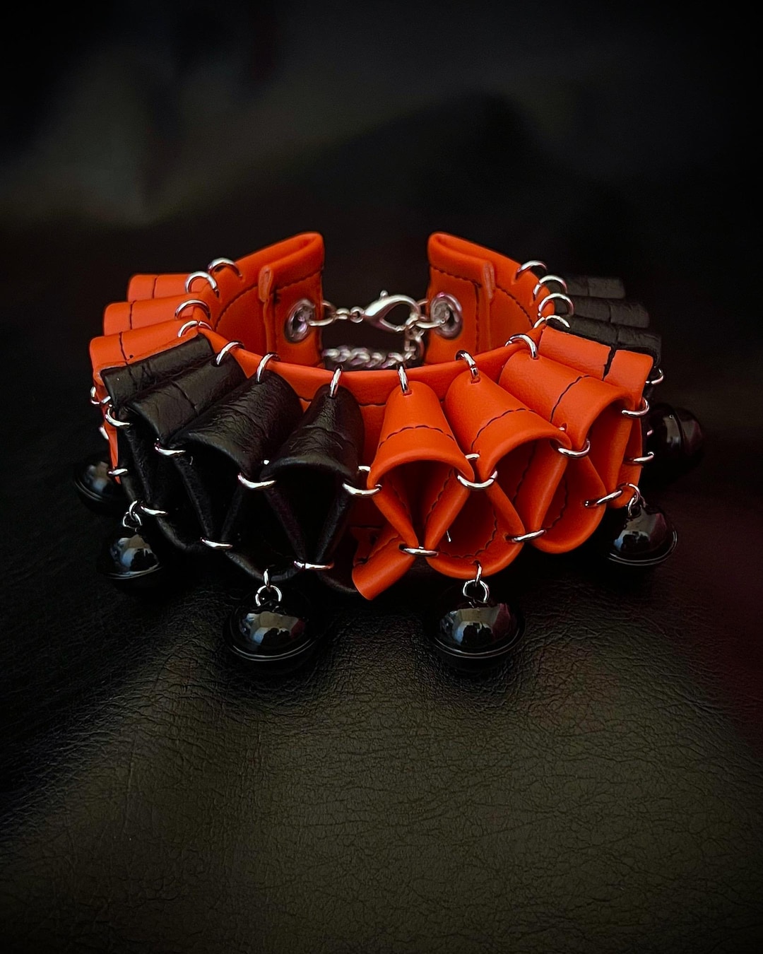 Black & Orange Clown Collar - Etsy
