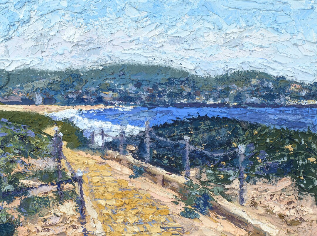 Seascape Oil Painting Print Monterey Art Impasto Painting Del Monte ...
