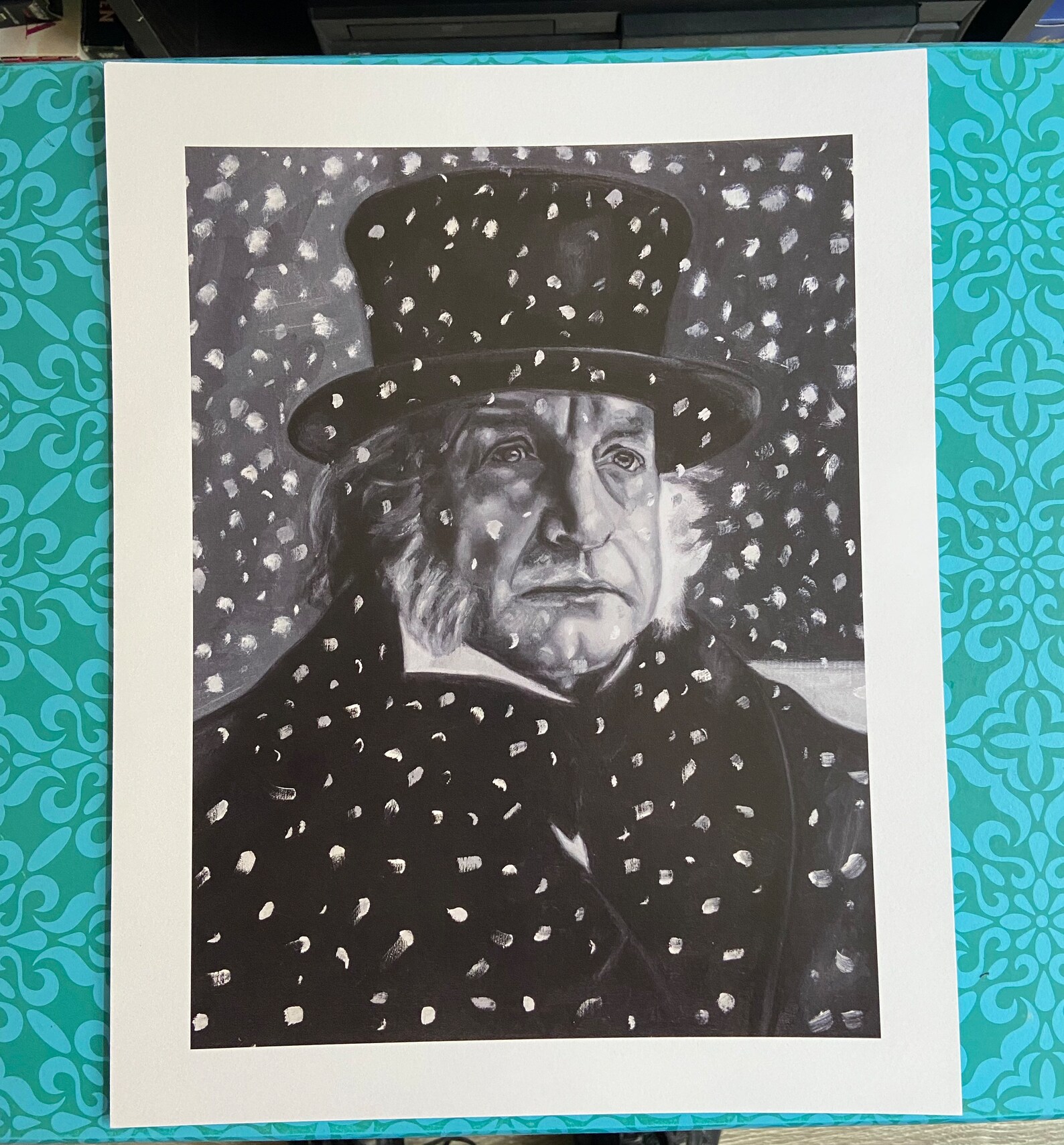 Classic A Christmas Carol Scrooge Art Print Painting Holiday Home Decor ...