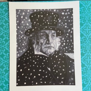 Classic A Christmas Carol Scrooge Art Print Painting Holiday Home Decor ...
