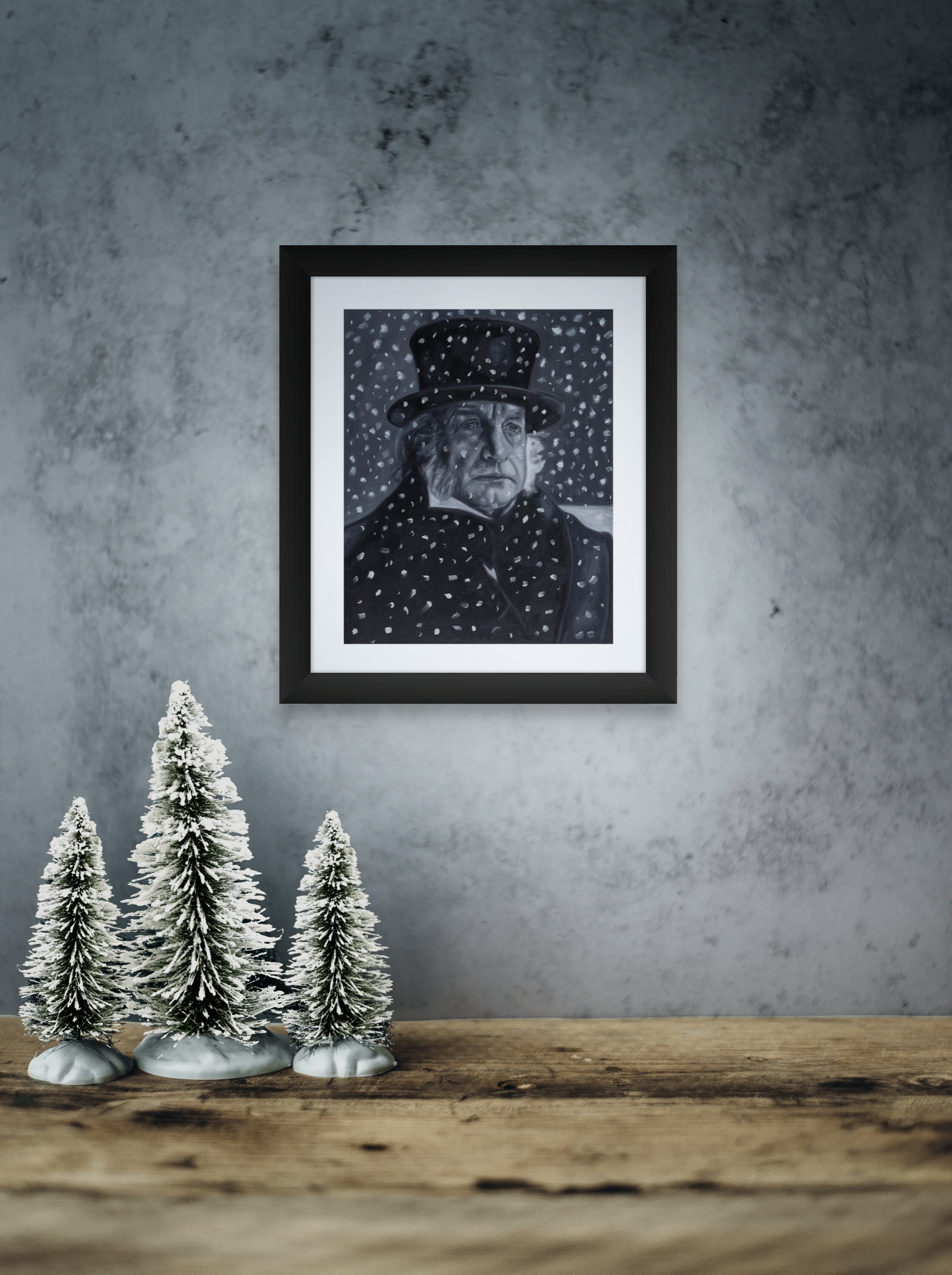 Classic A Christmas Carol Scrooge Art Print Painting - Holiday Home ...