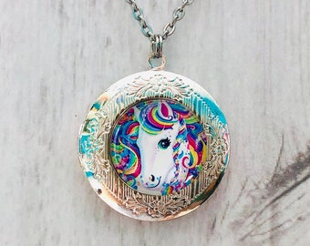 Unicorn Locket | Etsy