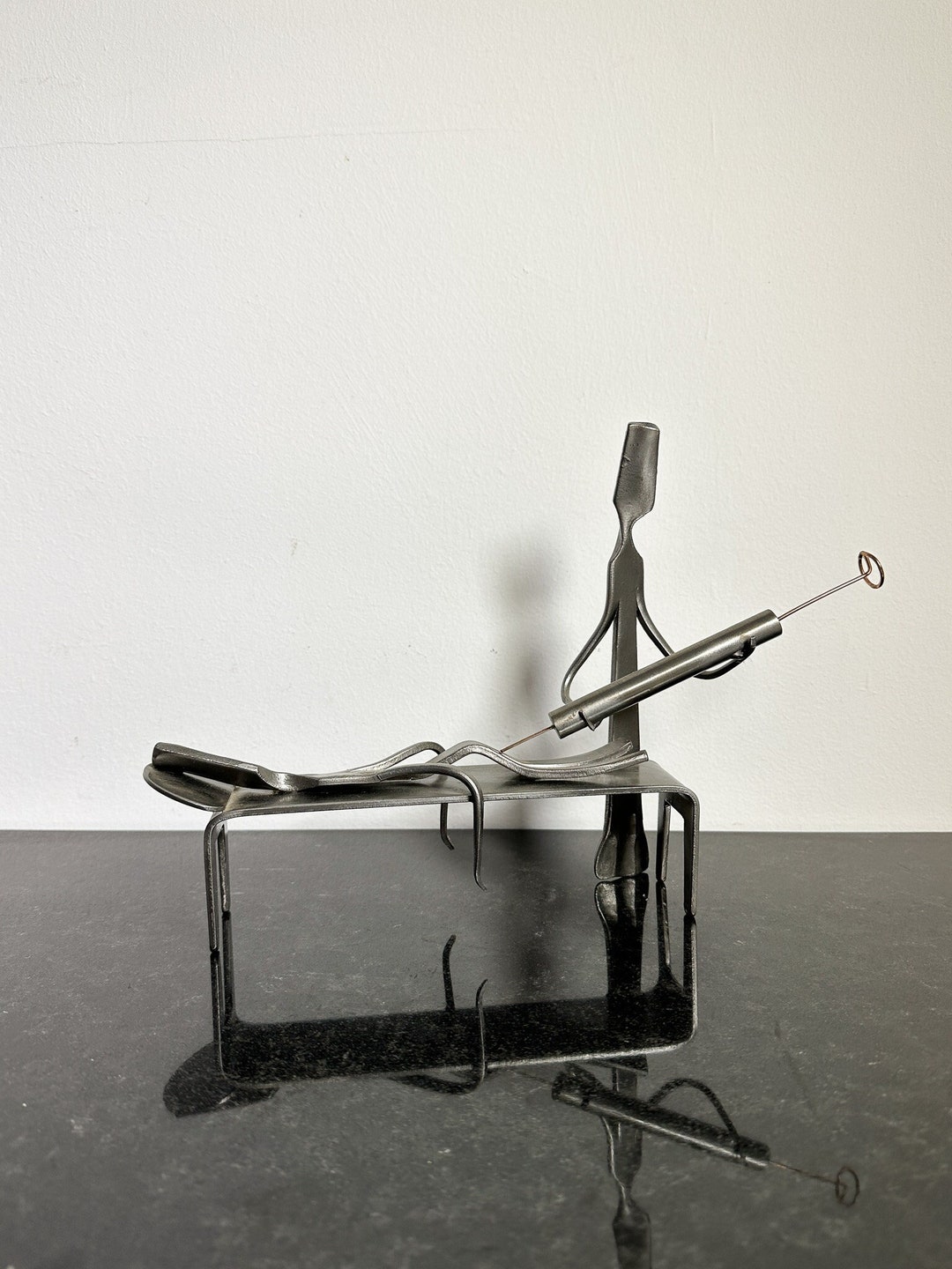Figure Doctor Patient Hospital Art Iron Figure Metal Statue Simple - Etsy