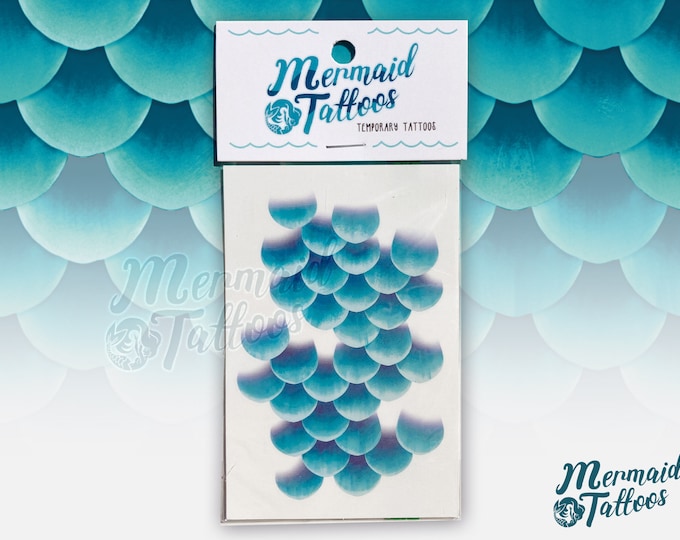 Mermaid Scales Temporary Tattoos / Realistic Mermaid and Sea Monster ...