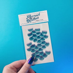 Mermaid Scales Temporary Tattoos / Realistic Mermaid and Sea Monster ...