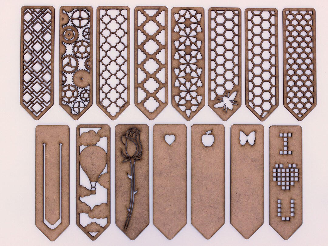 Bookmarks Laser Cut Digital File for Wood, Acrylic, Card Etc. 15 ...