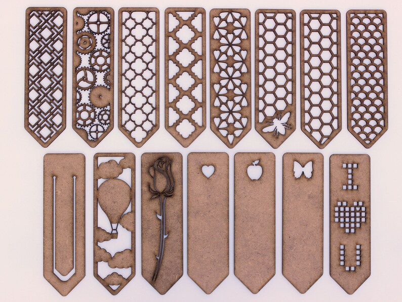 Bookmarks Laser Cut Digital File for Wood, Acrylic, Card Etc. 15 ...