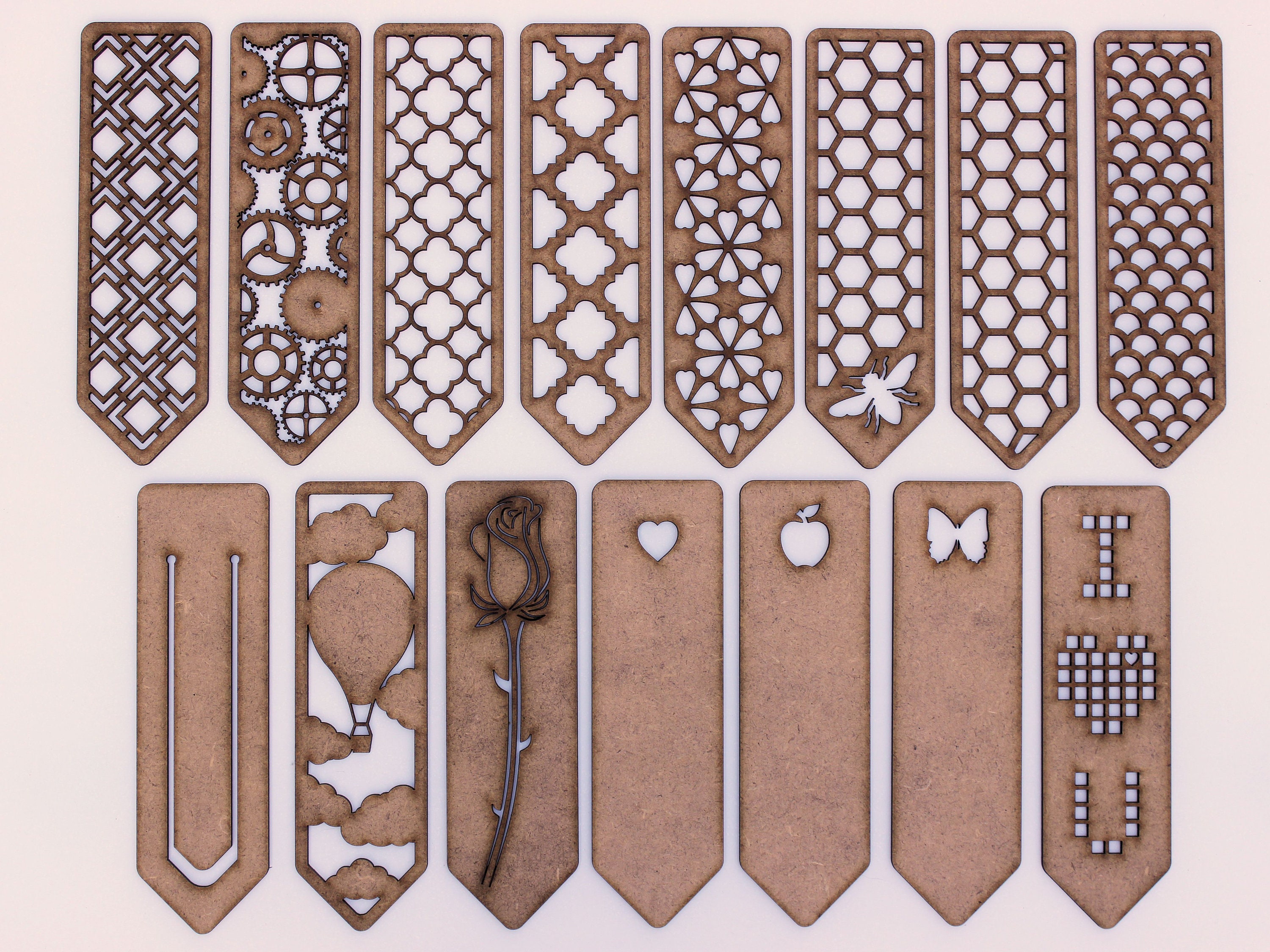 Bookmarks Laser Cut Digital File for Wood, Acrylic, Card Etc. 15 ...