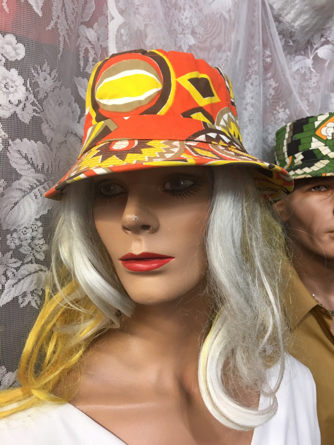 Vintage 1960s/70s Psychedelic Crushable Bucket Hat - Etsy