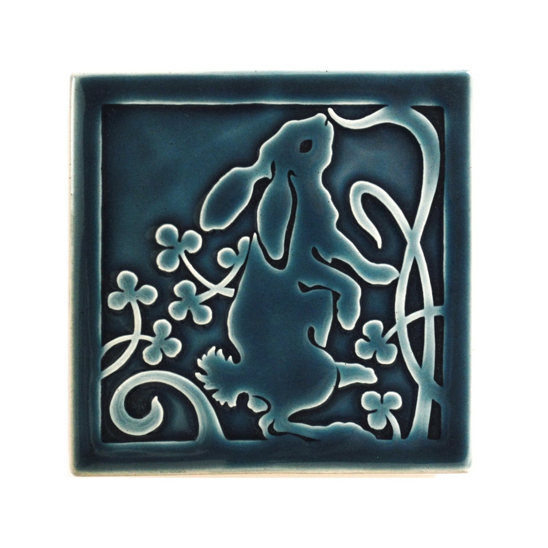 Rabbit Art Tile, Art Tiles, Rabbit Tile, Bunny, Bunnies, Wild Life ...