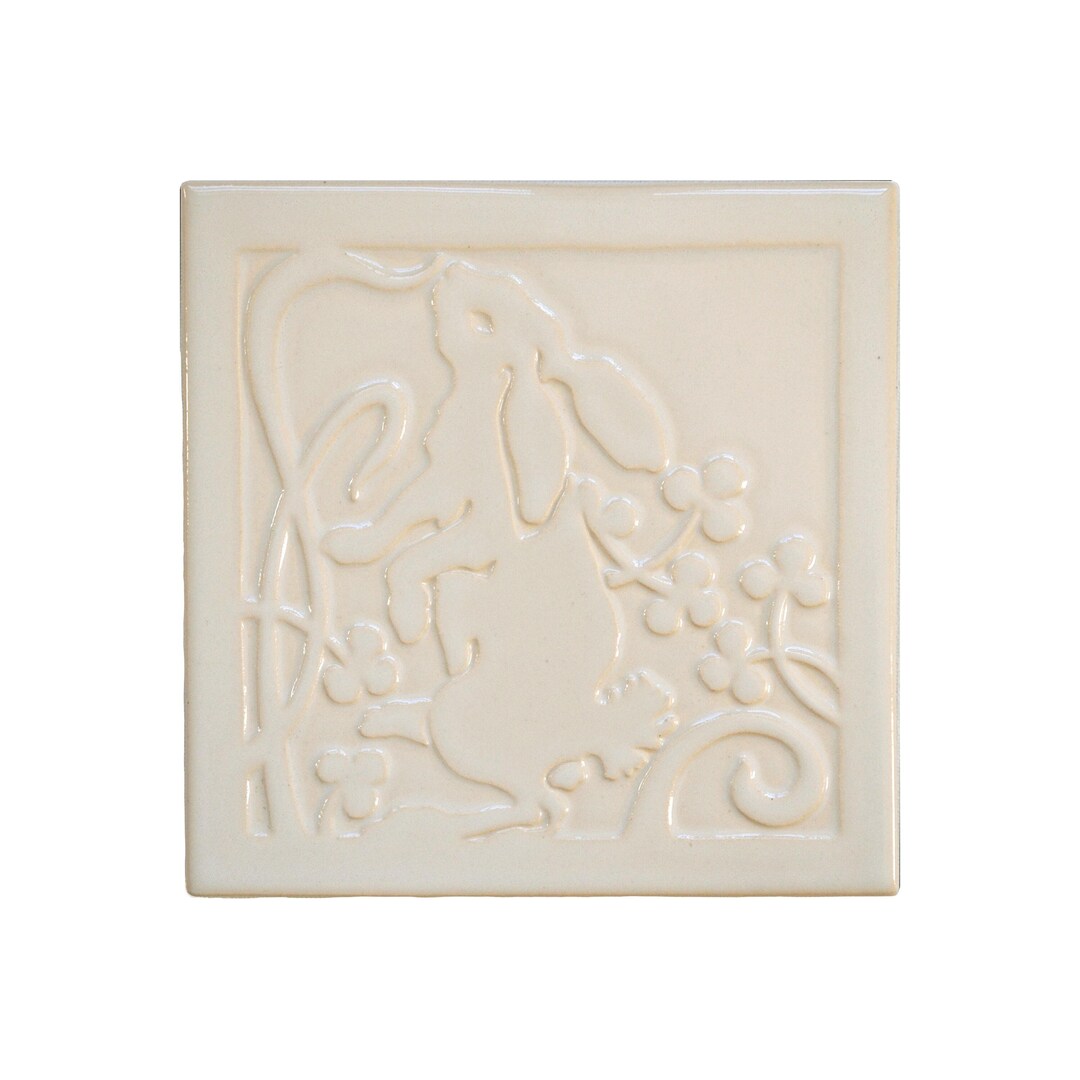 Rabbit Tile Craftsman Tile, Bunny, Art Tile, Handmade Tiles, Woodland ...
