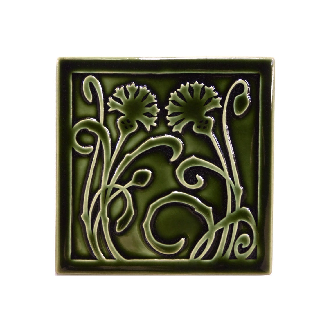 Craftsman Tile Bachelor's Button - Etsy