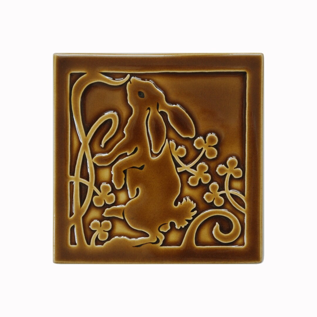 Arts and Crafts Tile - Rabbit - Etsy