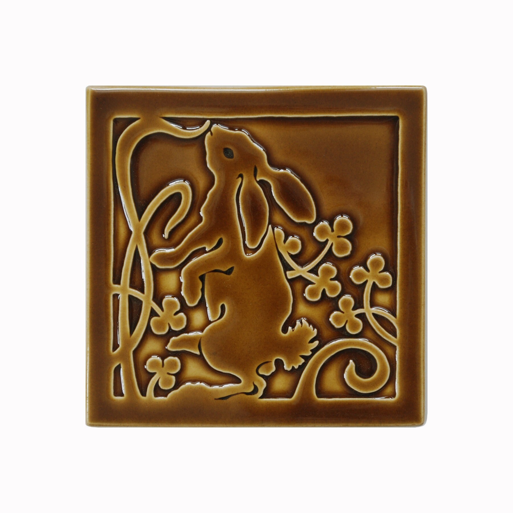 Arts and Crafts Tile - Rabbit - Etsy