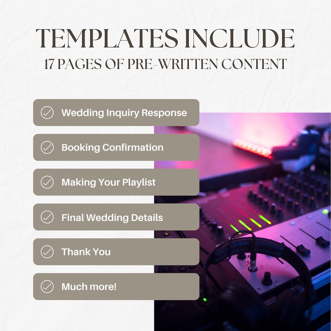 Wedding DJ Email Templates, Editable Marketing (digital Download ...