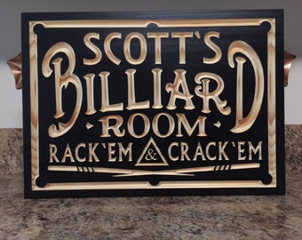 Pool hall signs | Etsy