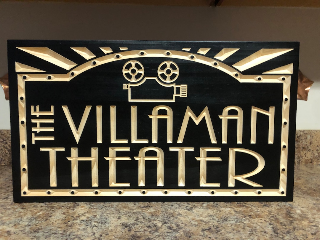 Personalized Theater Room Sign, Game Room, Gift for Couples, Movie Room ...