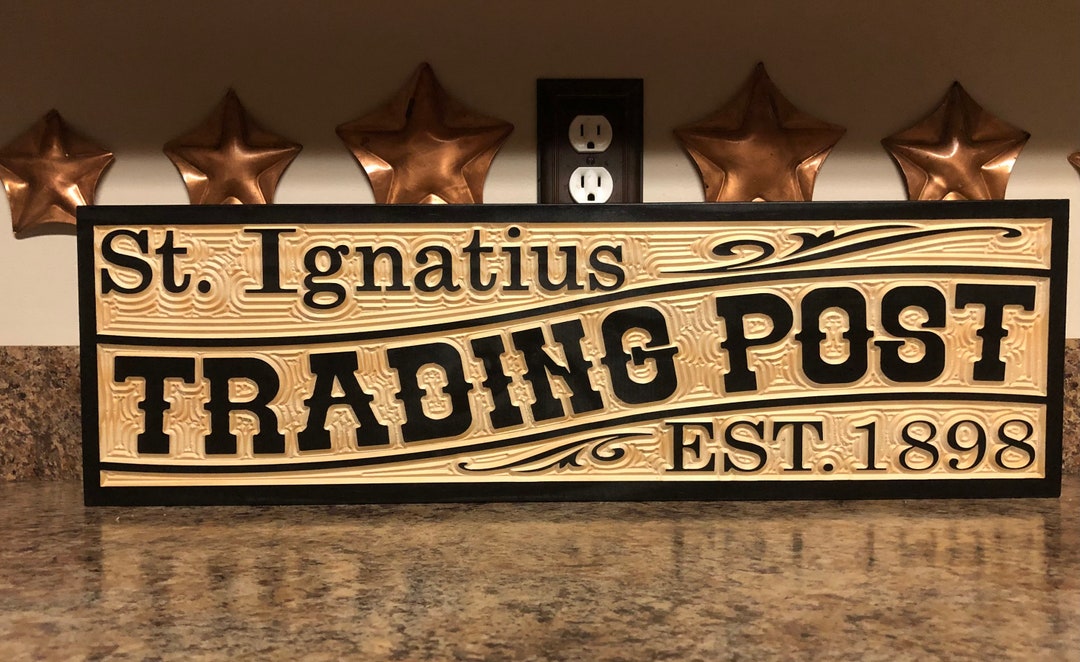 Old West Trading Post Sign She Shed Sign Brew House Rustic Bar Sign ...