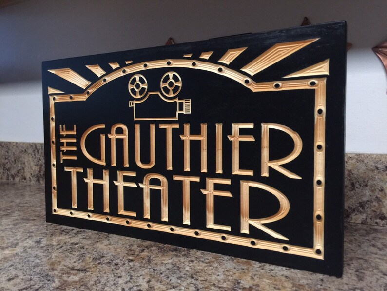 Custom Home Theater and Lounge Sign Personalized Movie - Etsy