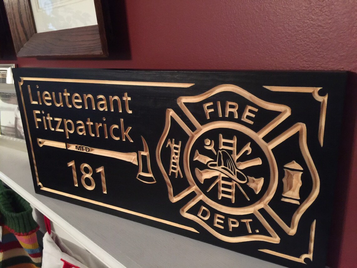 Firefighters Retirement Gift Custom Personalized Firefighters Logo Man ...