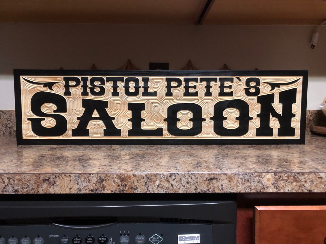 Man Cave Old West Saloon Sign Sign Brew House Rustic Bar Sign Father's ...