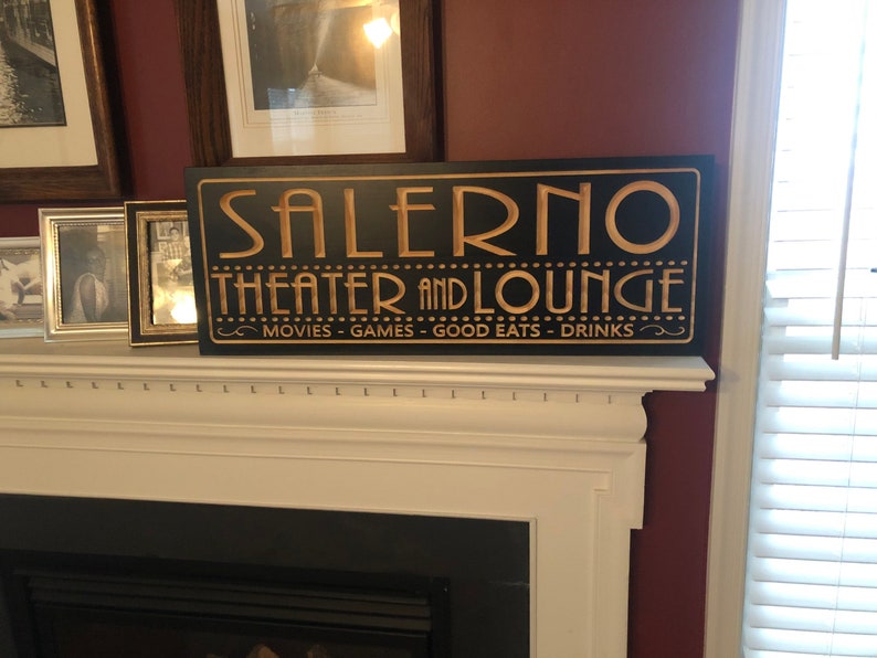 Theater Lounge Sign Custom Movie Theater Sign Personalized - Etsy