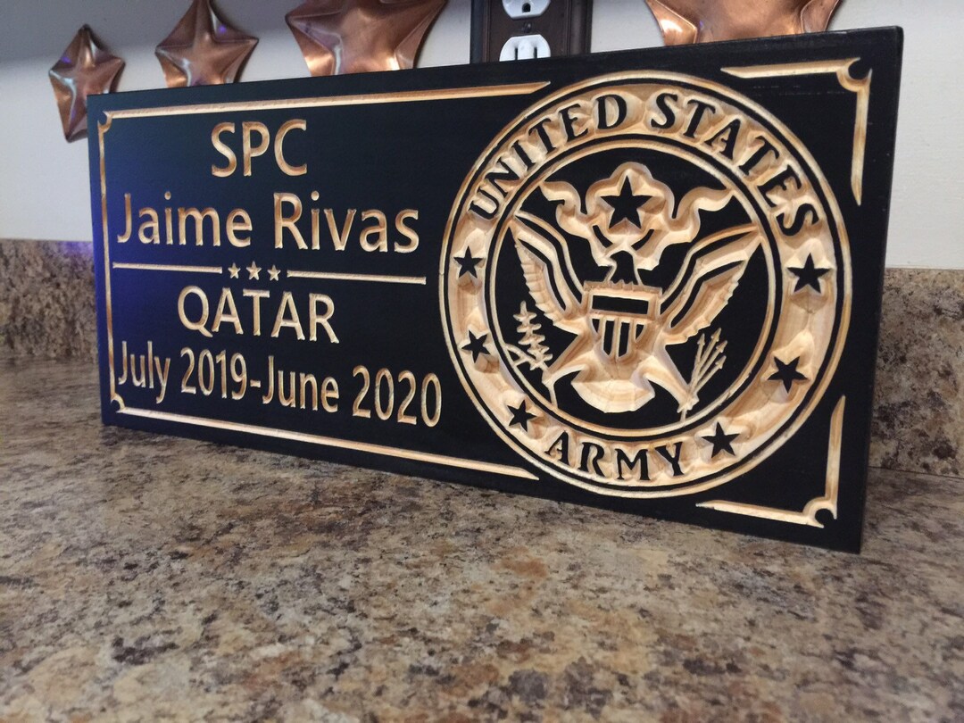 Army Commissioning Gift Military Plaque Retired Enlisted Army Navy ...